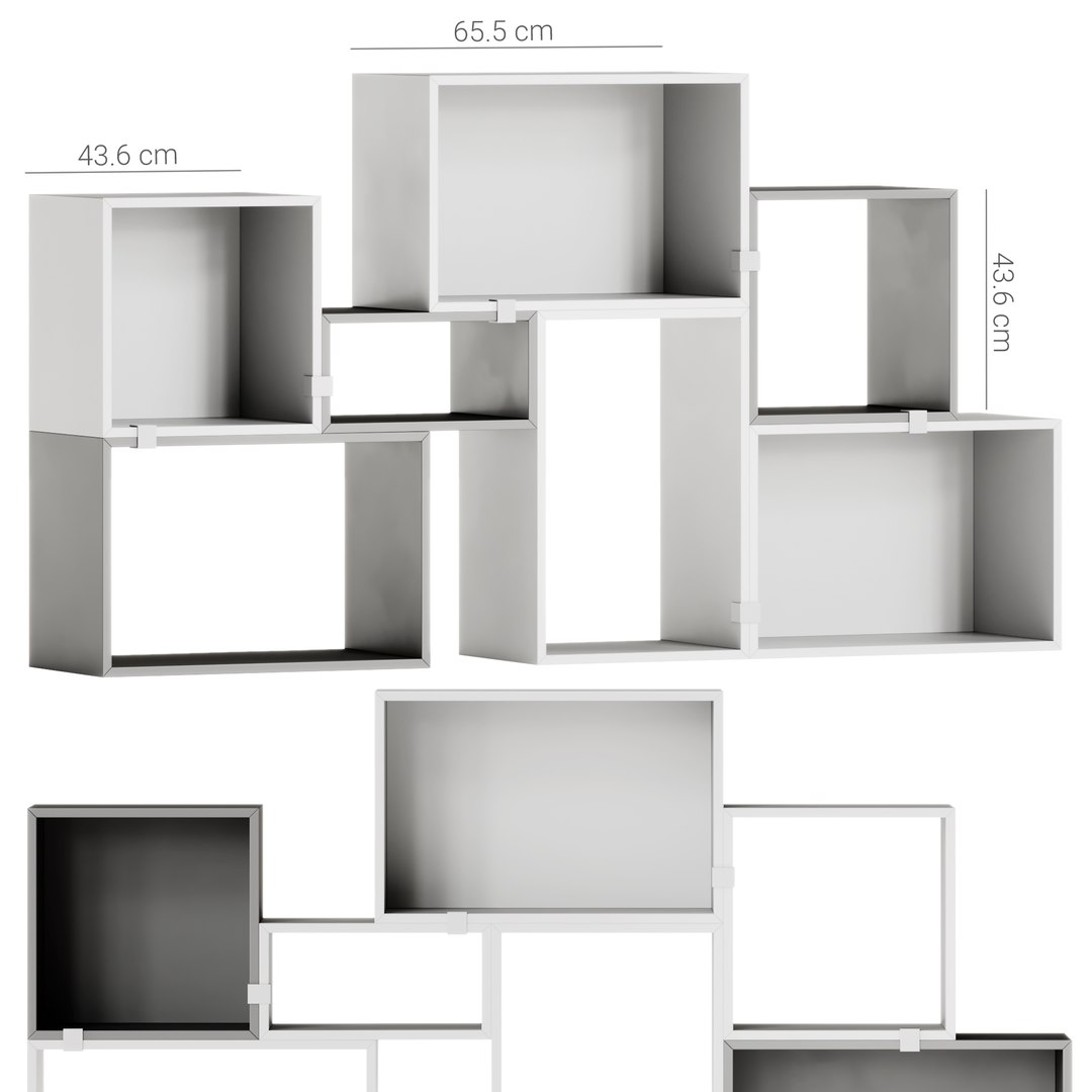 Muuto Stacked Storage System Configurations 3 3D Model - TurboSquid 2063268