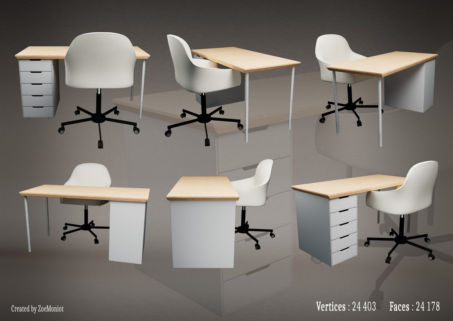 3D Desk 01 - TurboSquid 2194981