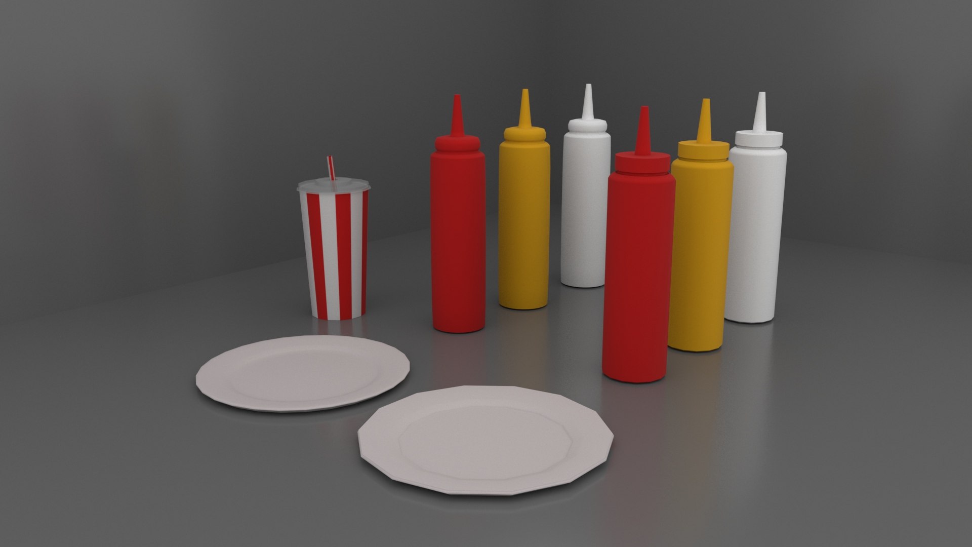 3D Fast Food Pack Model - TurboSquid 1626575