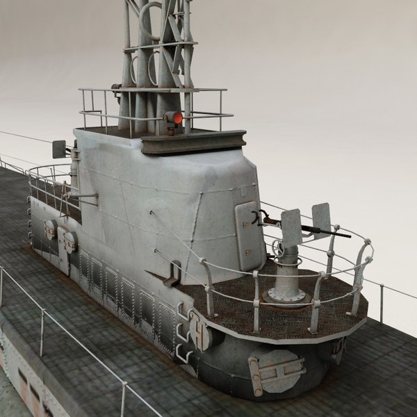 submarine uss gato 3d model