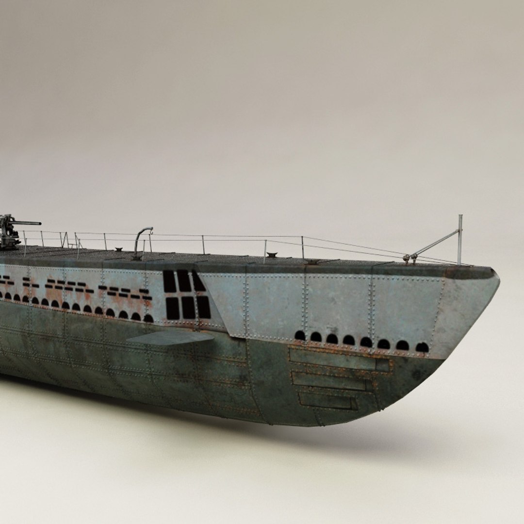 submarine uss gato 3d model