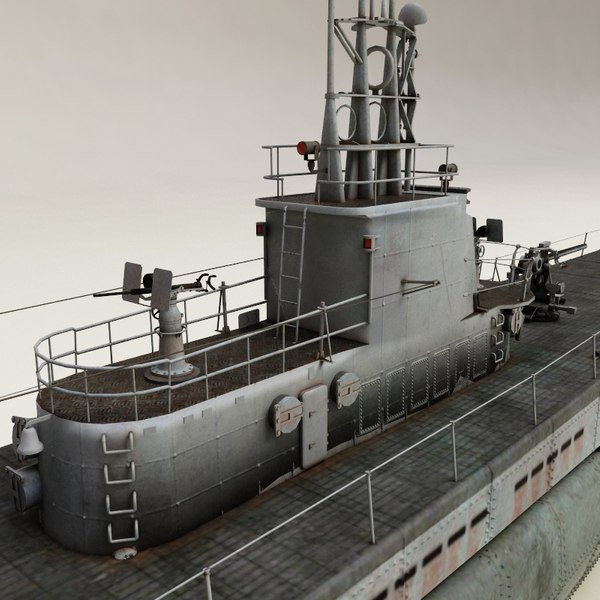 submarine uss gato 3d model