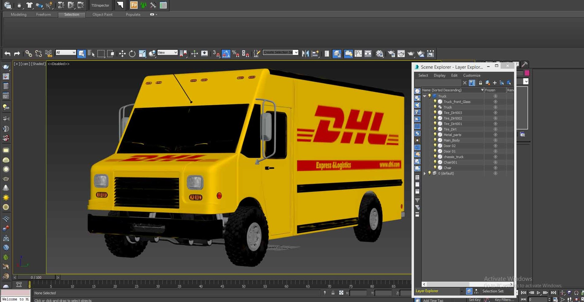 Dhl Truck 3D Model - TurboSquid 1314772