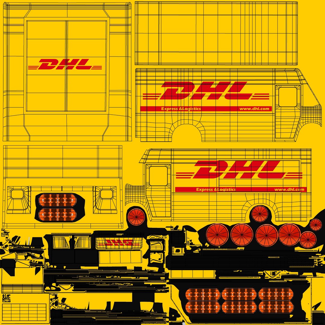 Dhl Truck 3D Model - TurboSquid 1314772