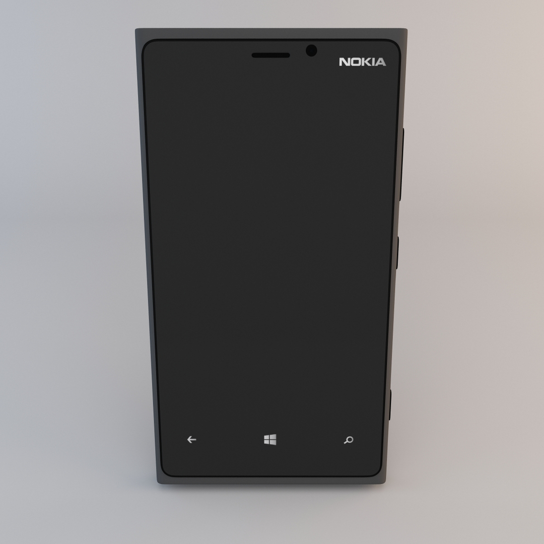 Yellow Nokia Lumia 920 3d Max