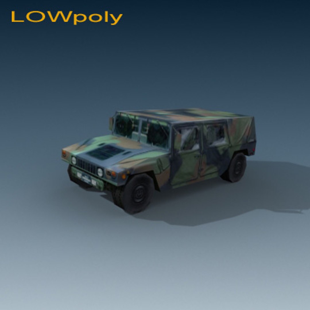 modelo 3d Hummer 01 LOWpoly max & 3ds & gmax - TurboSquid 240151