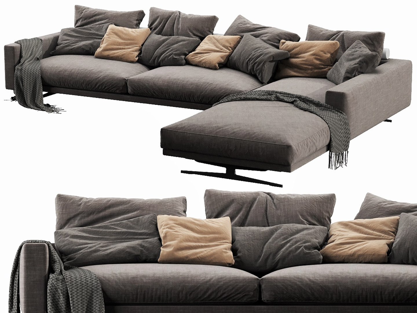 Flexform campiello chaise lounge 3D model - TurboSquid 1484849