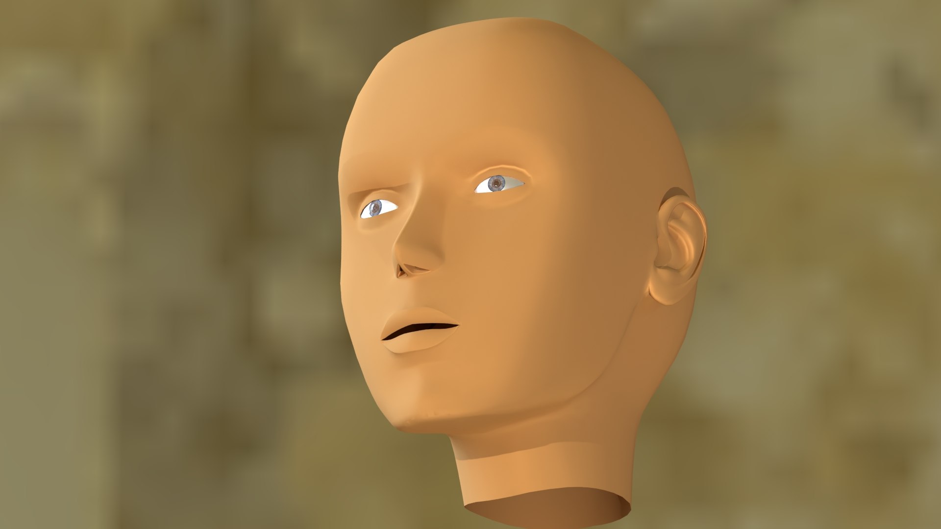 Female Head With Ears Model - TurboSquid 2052444