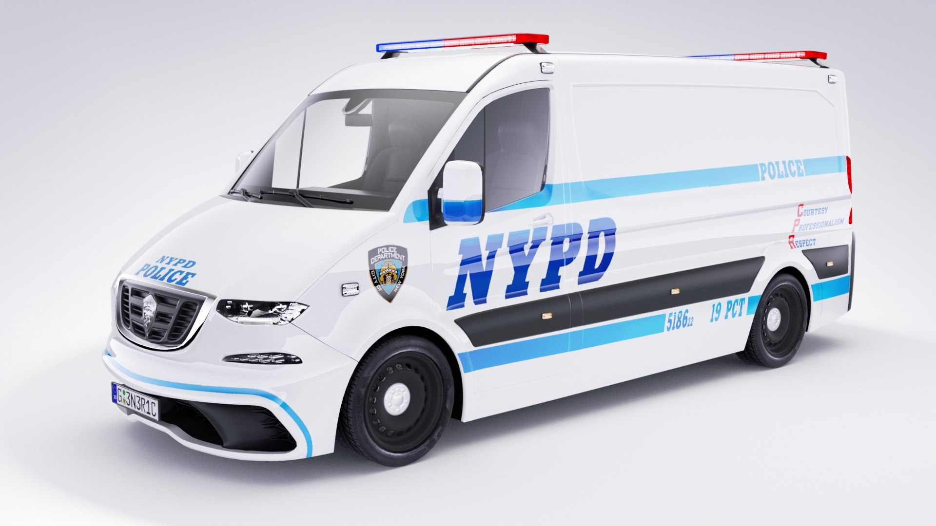 Generic NYPD Police Van V32 3D Model - TurboSquid 2256724