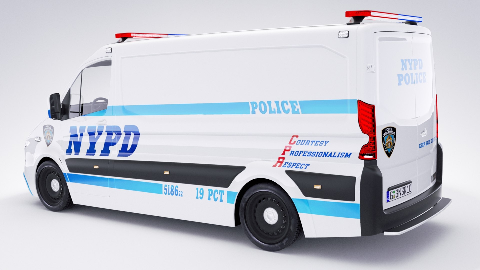 Generic NYPD Police Van V32 3D Model - TurboSquid 2256724