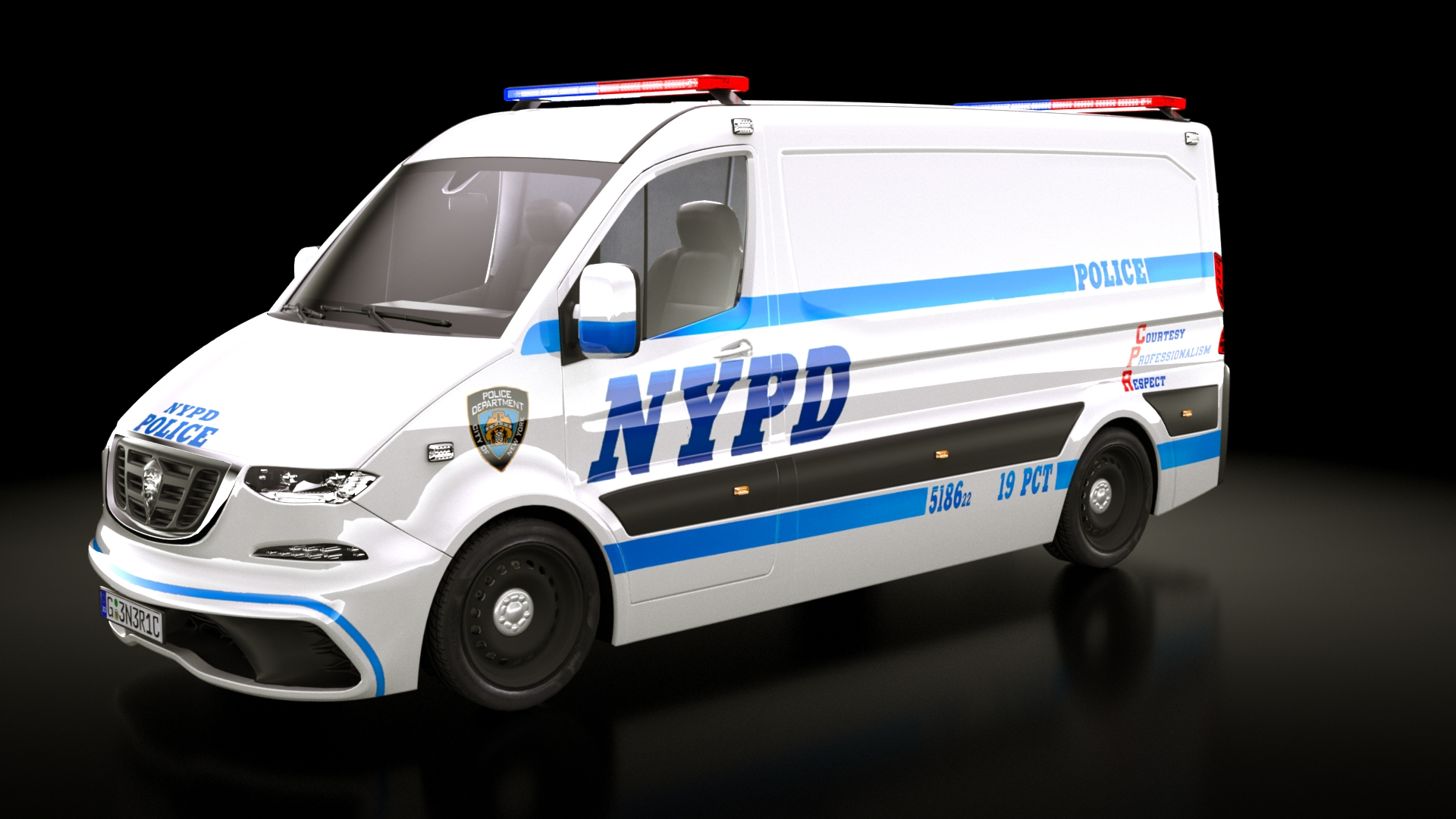 Generic NYPD Police Van V32 3D Model - TurboSquid 2256724