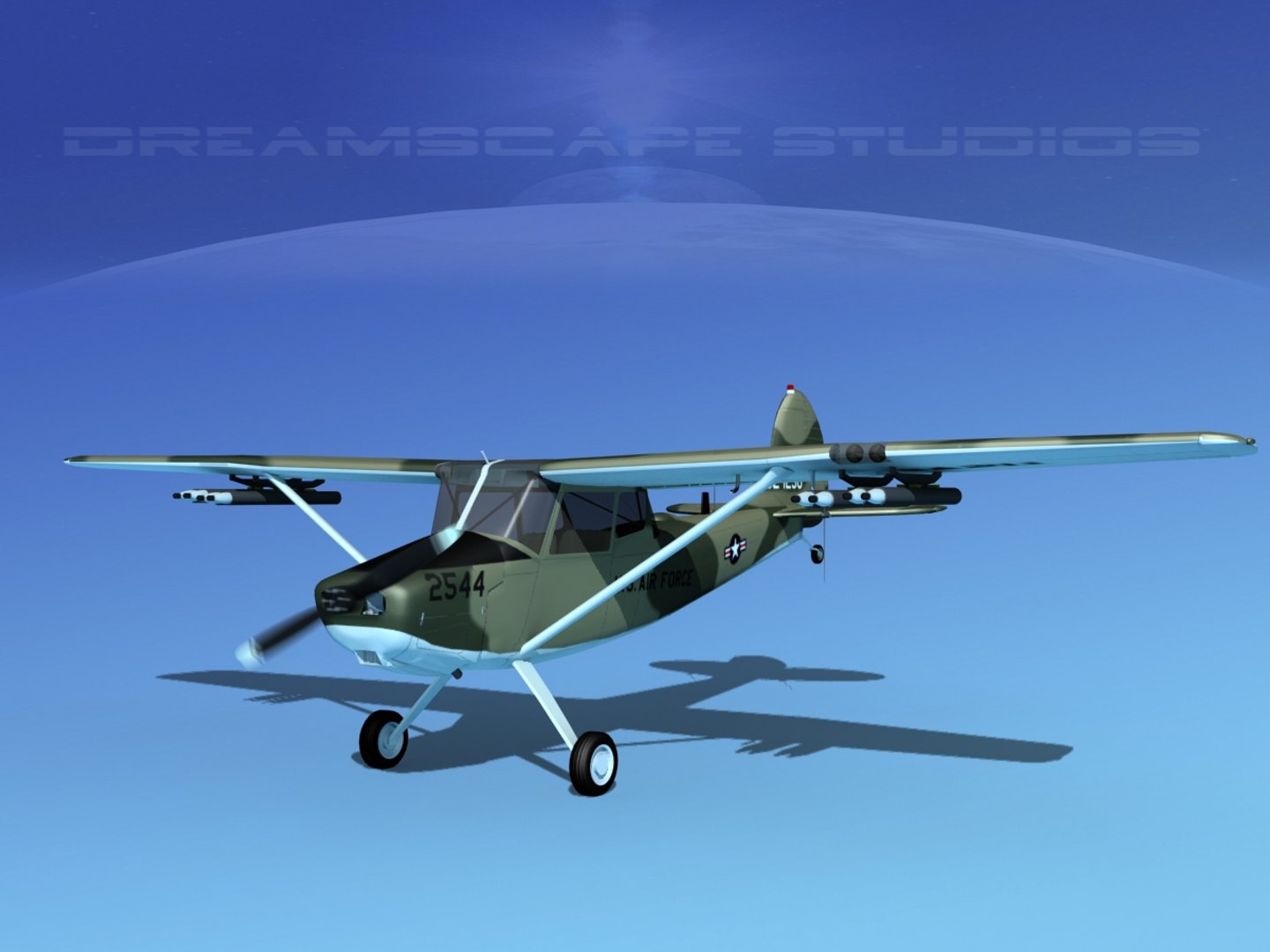 Propeller Cessna O-1e Bird Dog Model - TurboSquid 1202485