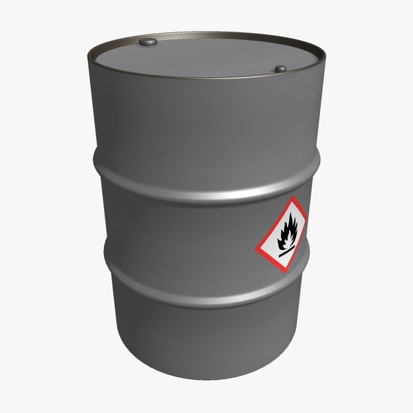 modelo 3d Barril metálico - Inflamable - Básico - TurboSquid 2179648