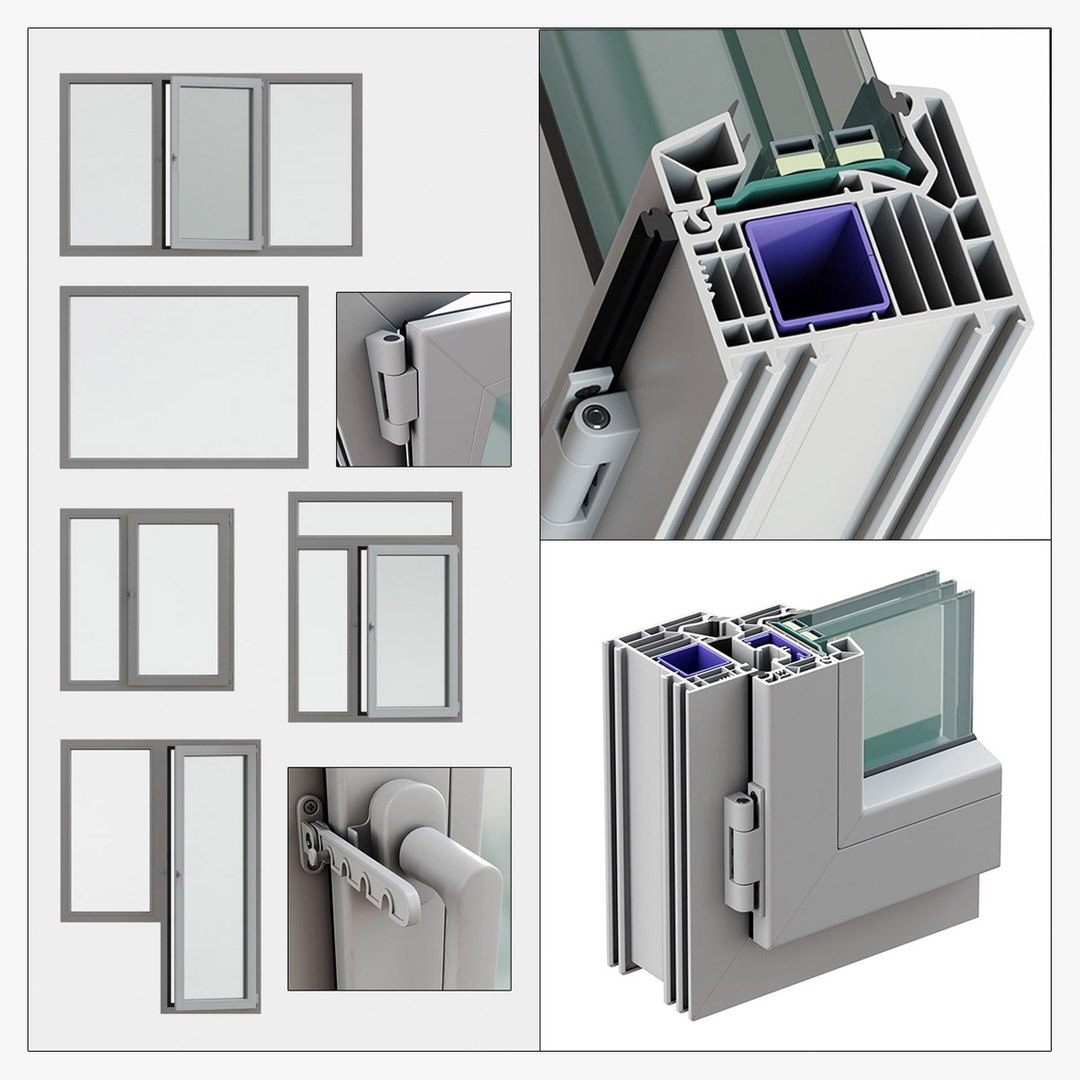 3D Windows VEKA - TurboSquid 1830356