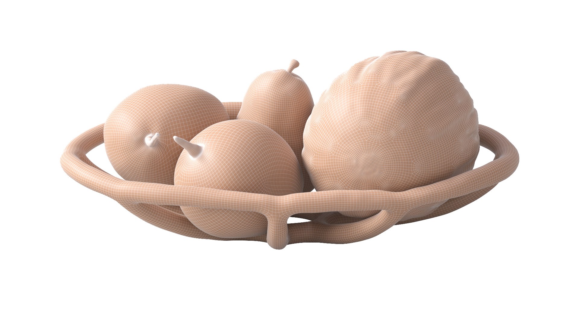 3D Nested Bowl With Pears Mango And Melon - TurboSquid 1986175