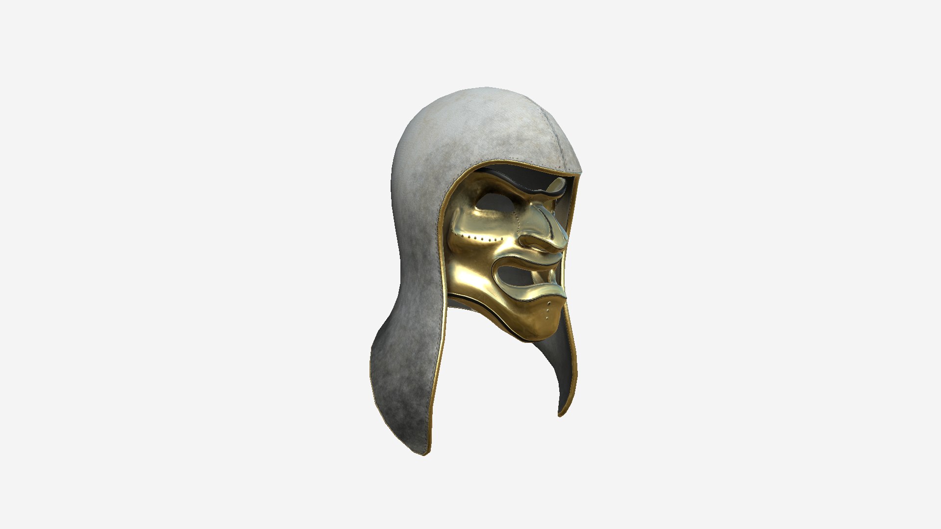 Assassin Mask A05 Gold White - Character Design Fashion Model ...