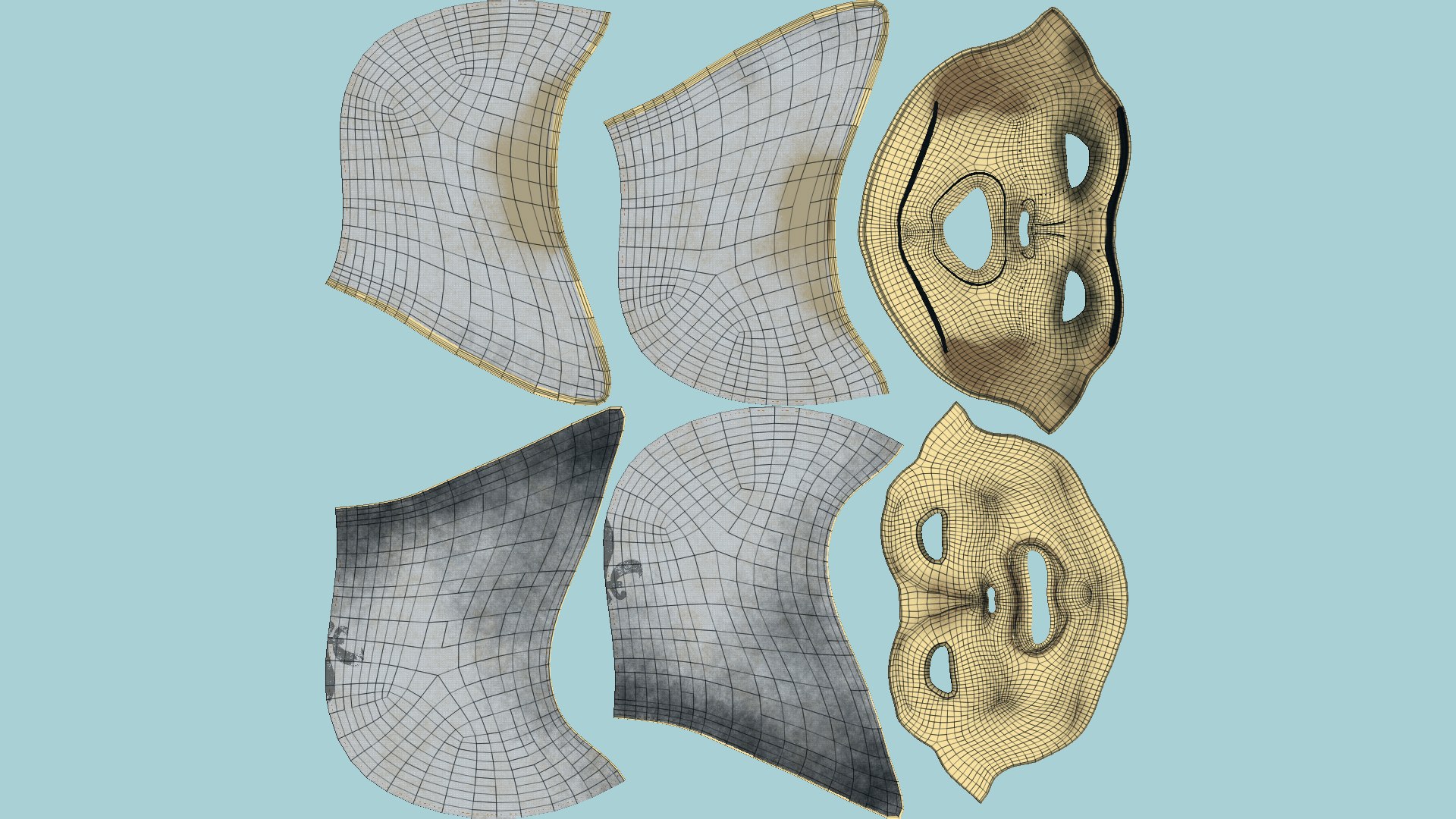 Assassin Mask A05 Gold White - Character Design Fashion Model ...