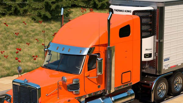 3D Freightliner Truck with Reefer Trailer - TurboSquid 1848700