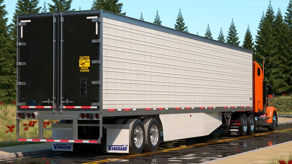 modelo 3d Camión Freightliner con remolque refrigerado - TurboSquid 1848700