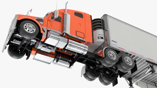 3D Freightliner Truck with Reefer Trailer - TurboSquid 1848700