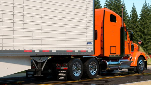 3D Freightliner Truck with Reefer Trailer - TurboSquid 1848700