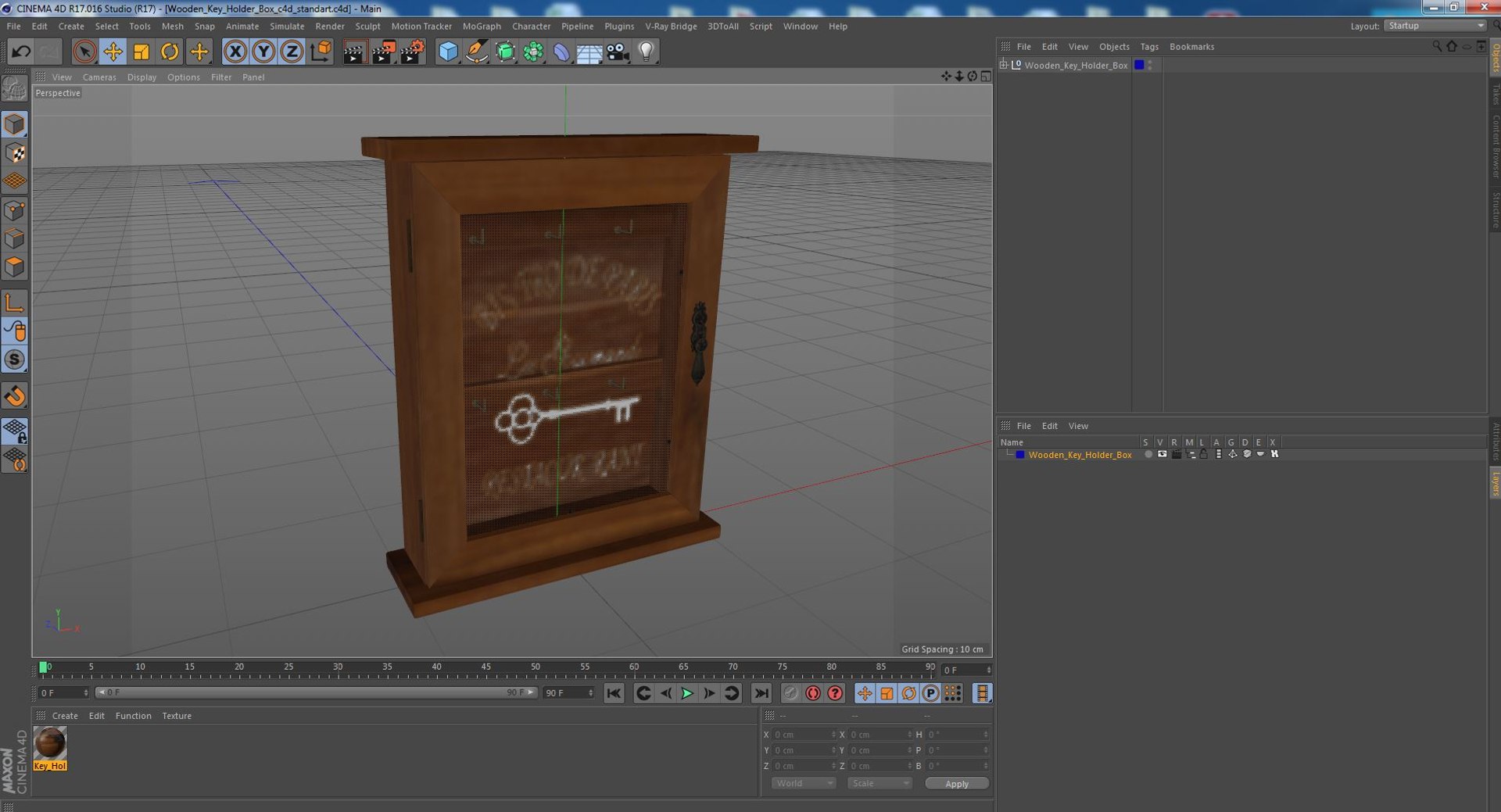 Wooden Key Holder Box 3D - TurboSquid 1817838