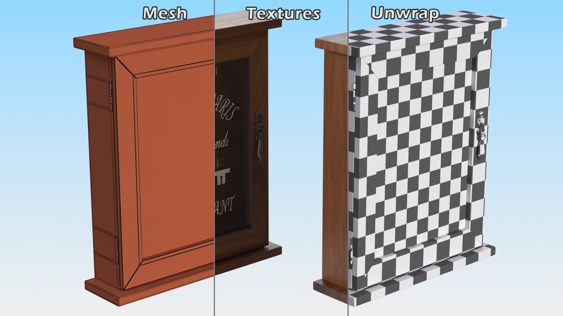 Wooden Key Holder Box 3D - TurboSquid 1817838