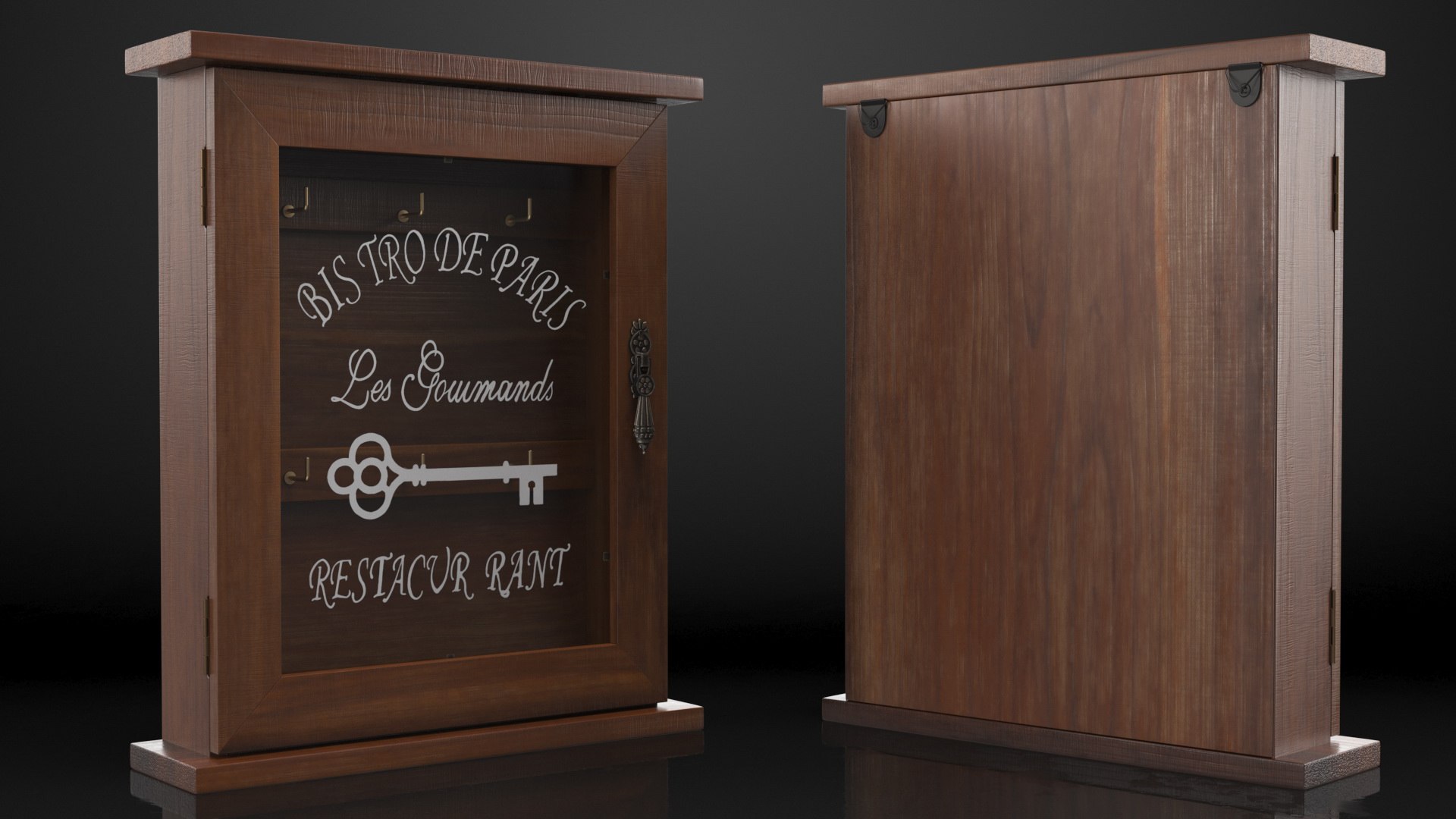Wooden Key Holder Box 3D - TurboSquid 1817838
