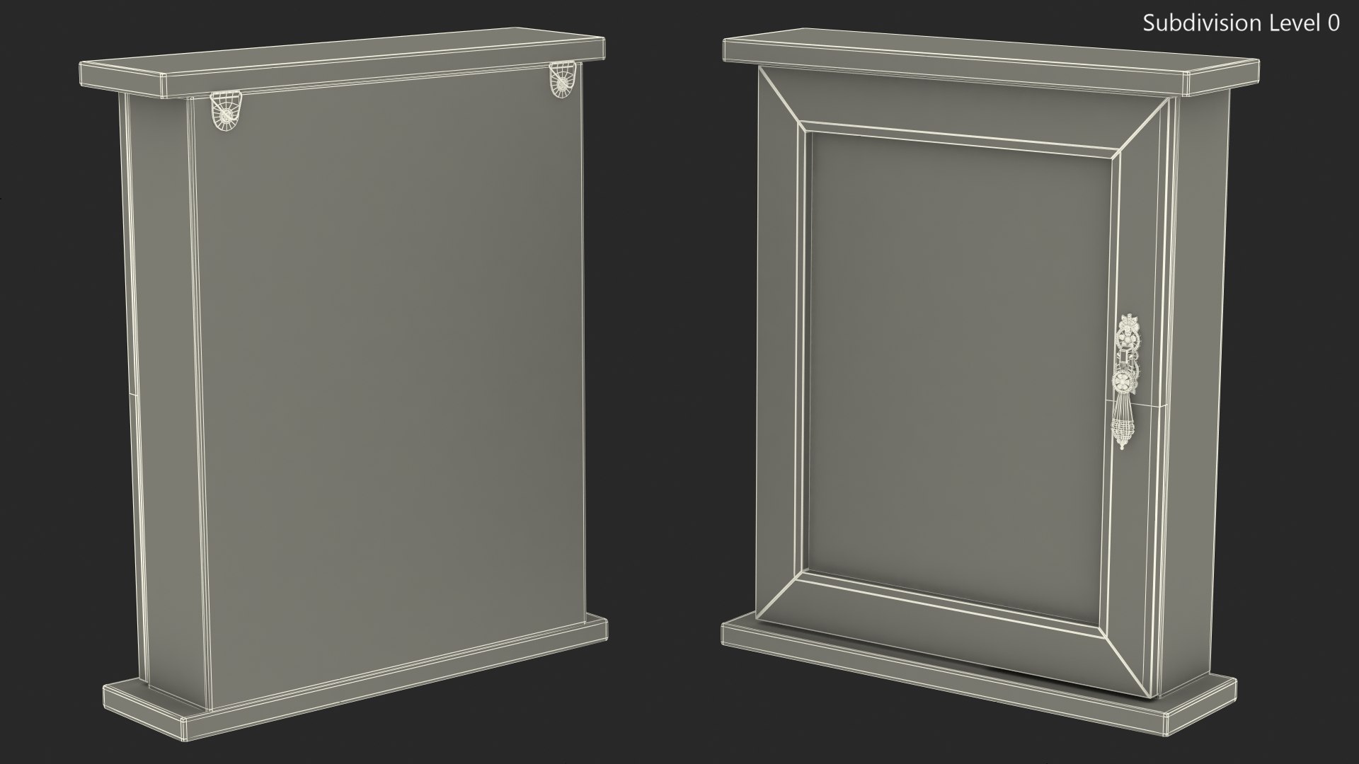 Wooden Key Holder Box 3D - TurboSquid 1817838