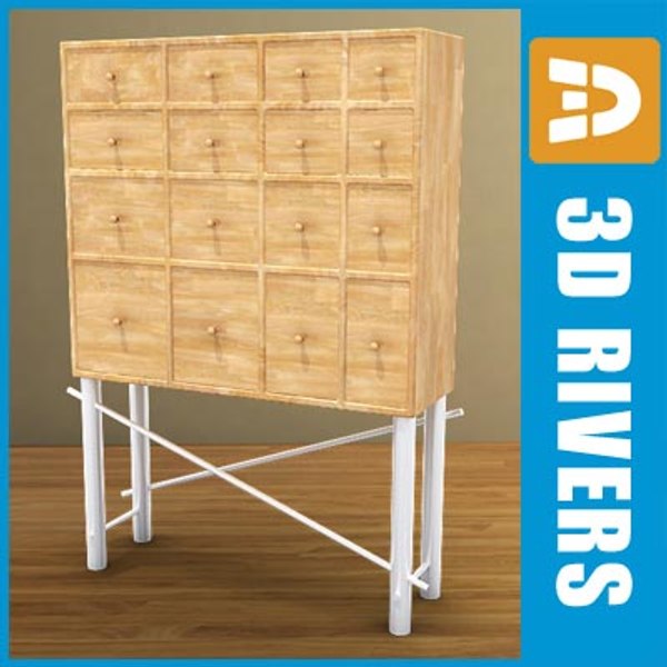 3D модель Шкафчик с ящиками от 3DRivers - TurboSquid 515997