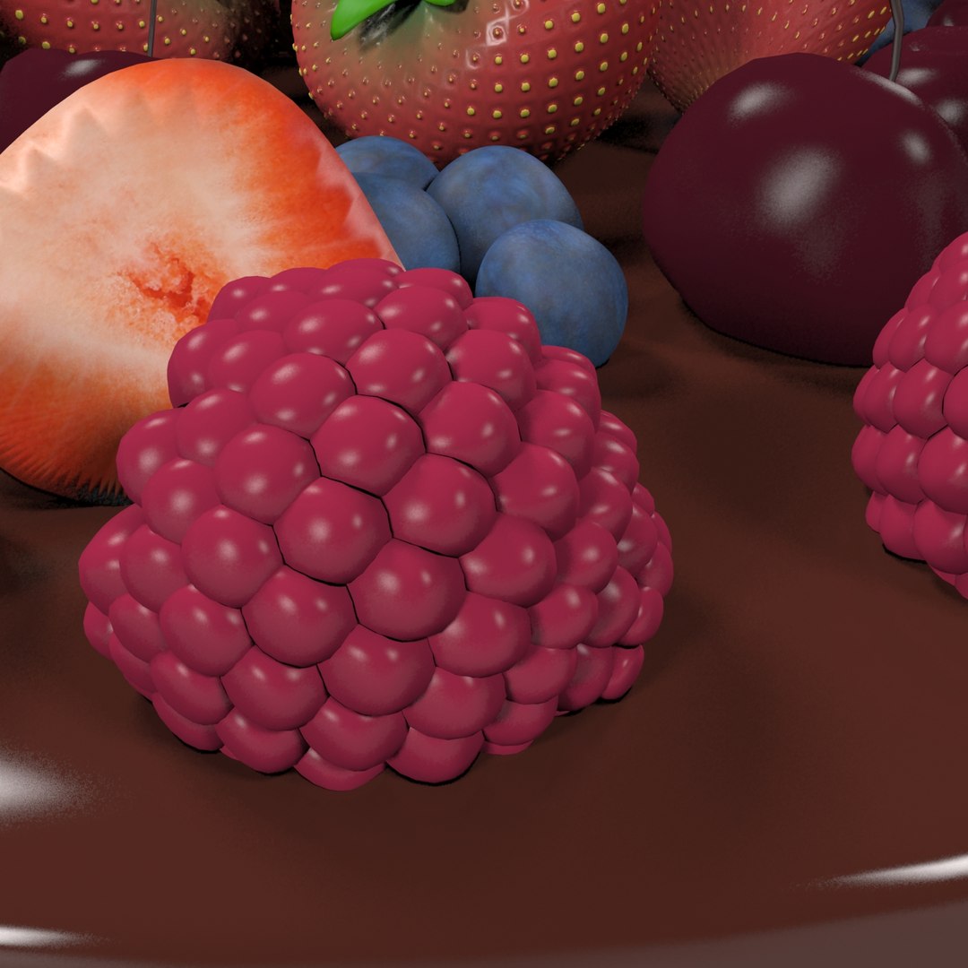 Sweet Berry Cake Model - TurboSquid 1408930