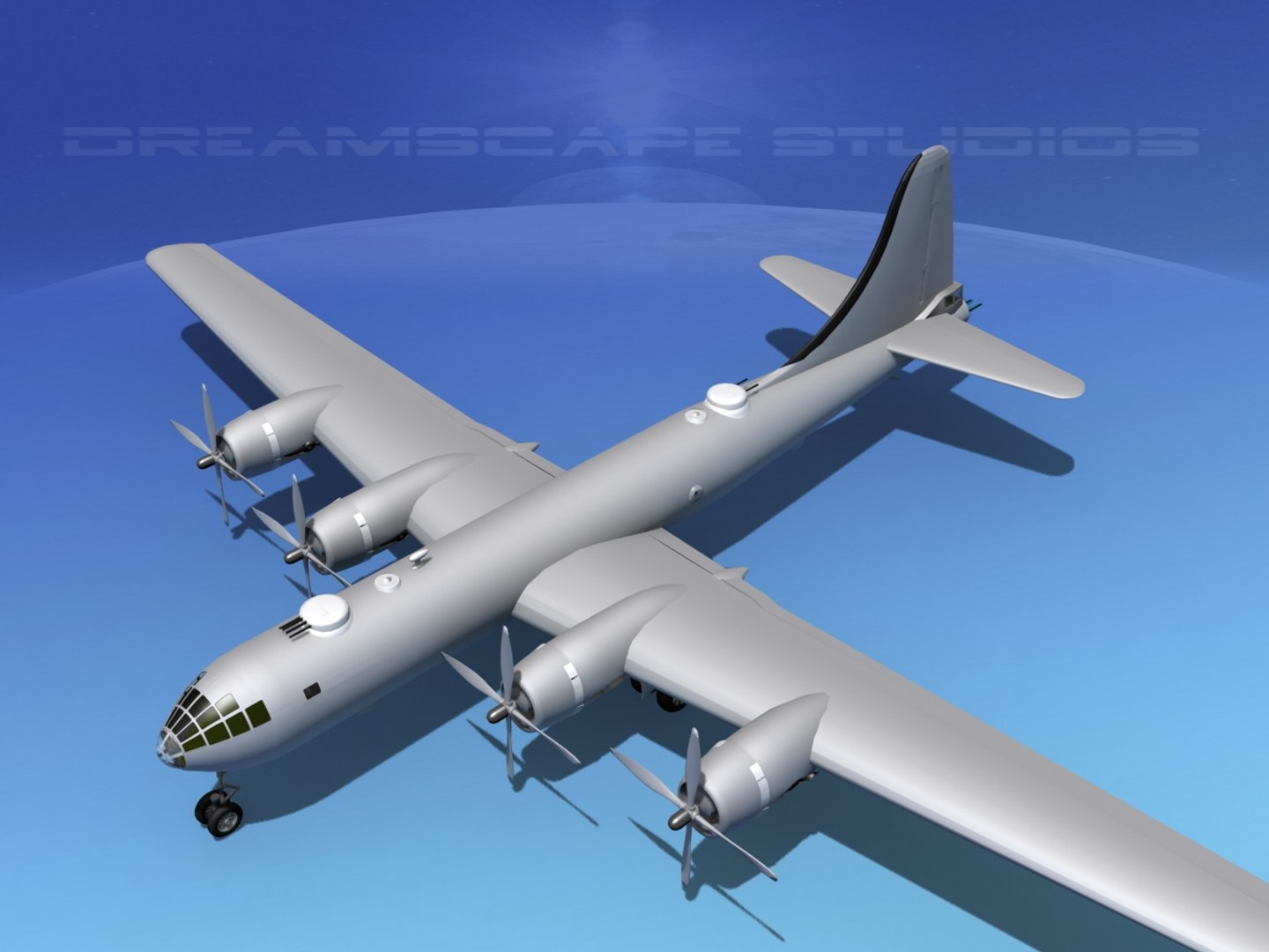 Superfortress Base Modeled B-29 3d Model