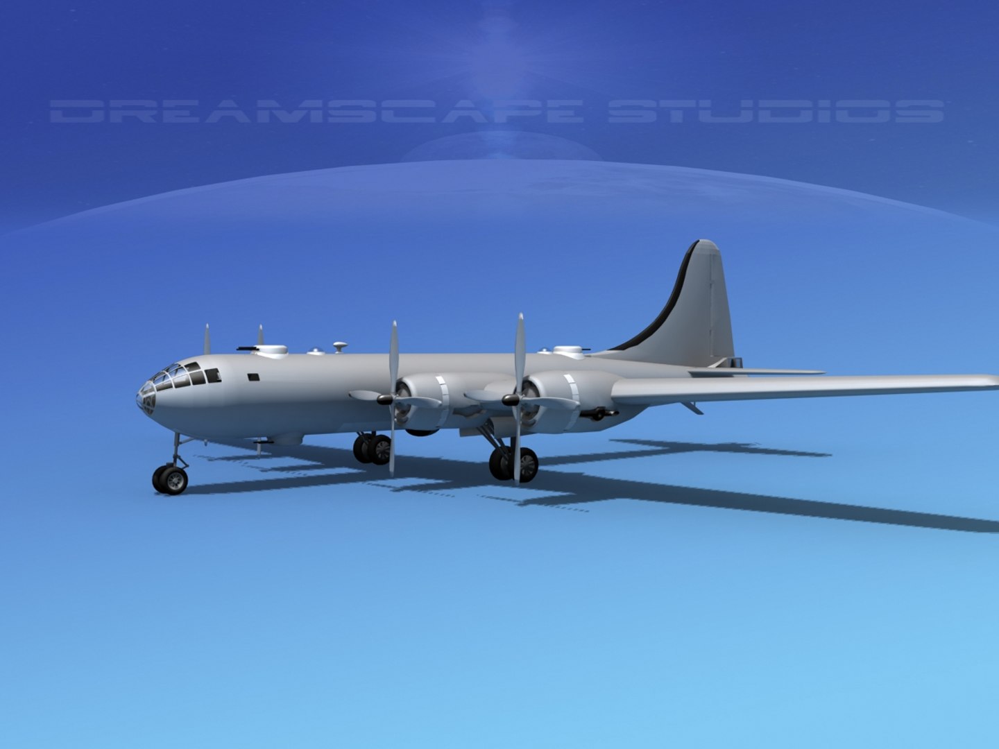 Superfortress Base Modeled B-29 3d Model