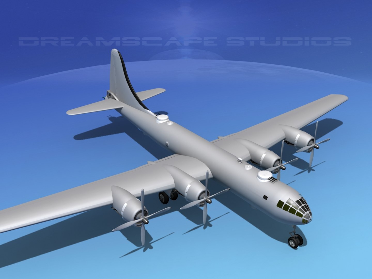 Superfortress Base Modeled B-29 3d Model
