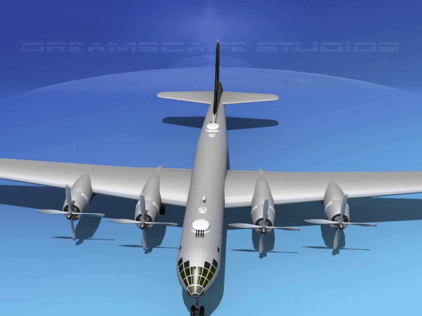 Superfortress Base Modeled B-29 3d Model