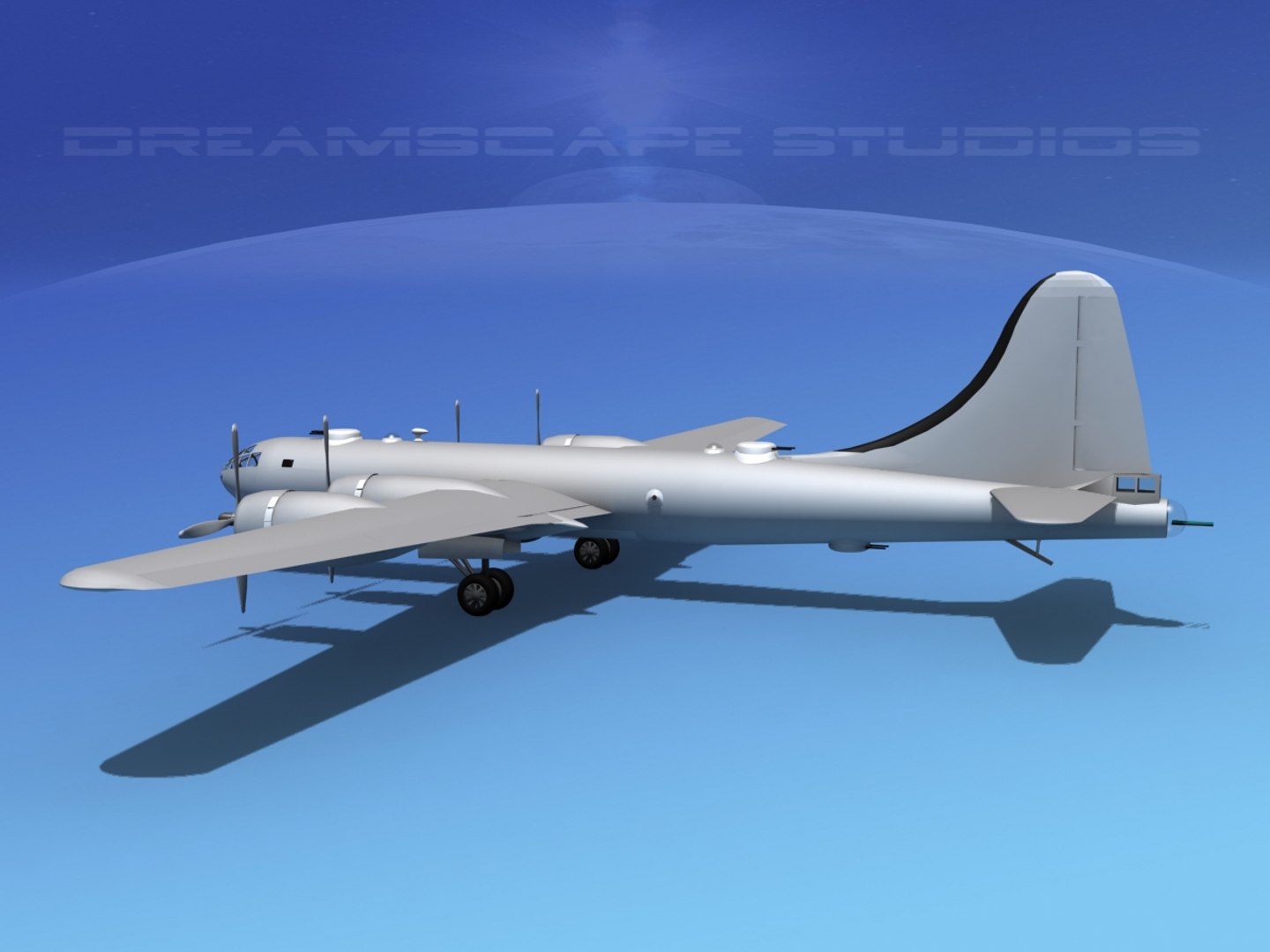 Superfortress Base Modeled B-29 3d Model