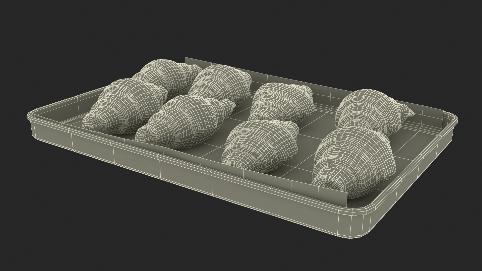 Traditional French Croissants Dough 3D Model - TurboSquid 2277683