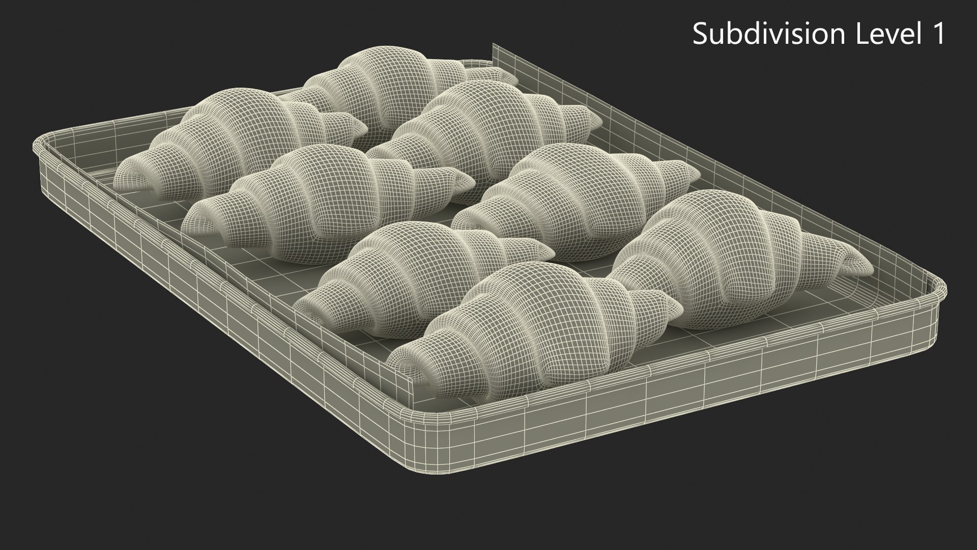 Traditional French Croissants Dough 3D Model - TurboSquid 2277683