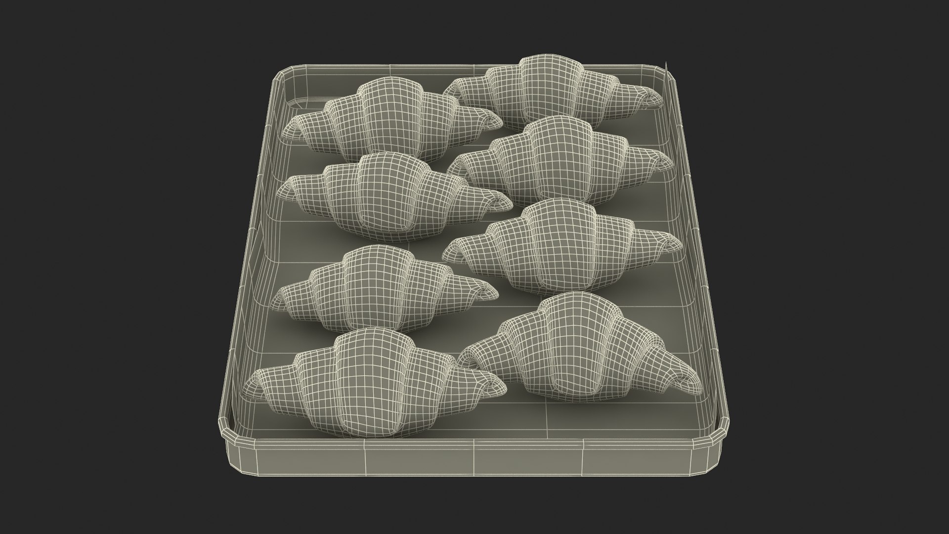 Traditional French Croissants Dough 3D Model - TurboSquid 2277683