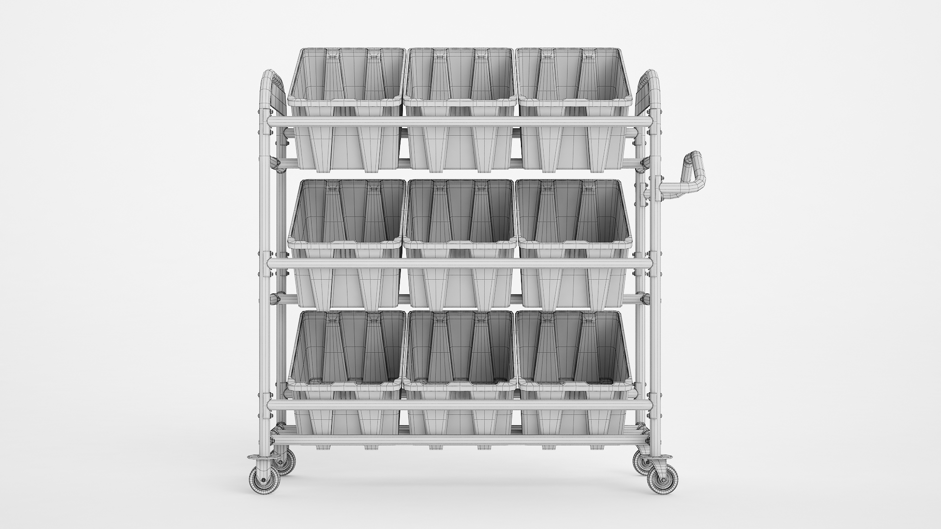 Tote Picking Cart 02 3D - TurboSquid 2210179