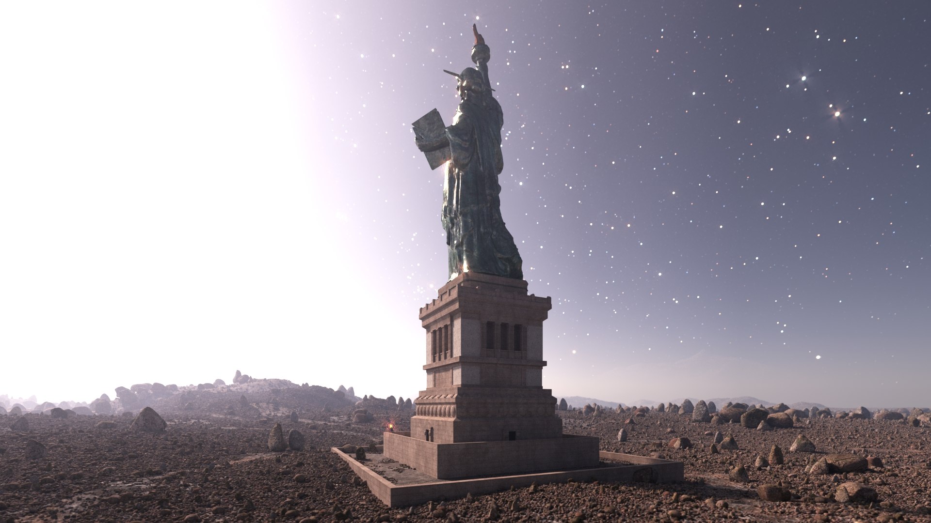 Statue Of Liberty At Exoplanet 3D Model - TurboSquid 1987532