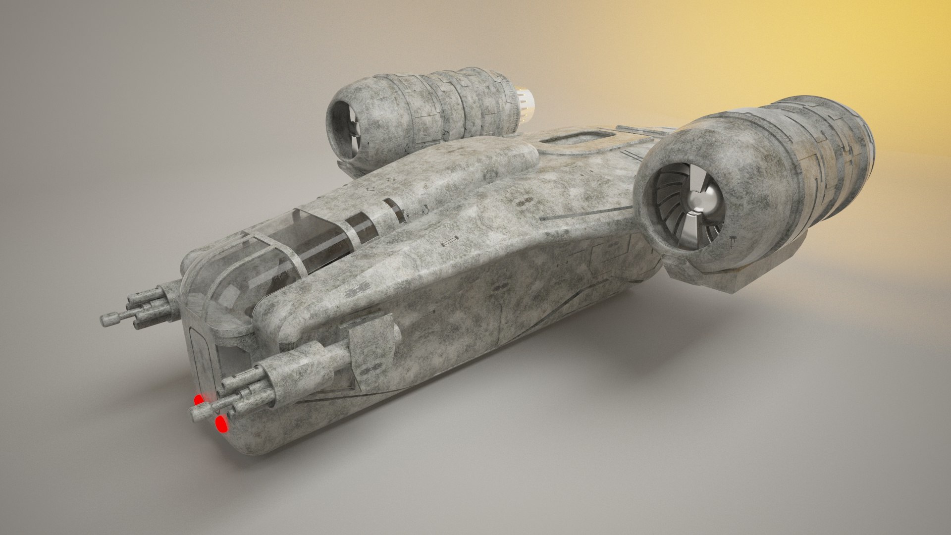 Mando Ship 3D Model - TurboSquid 1686822