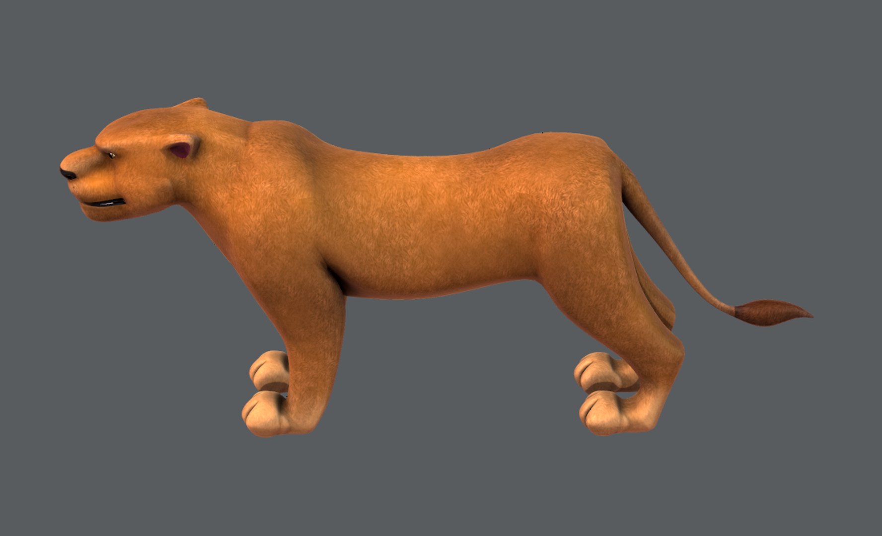 3D lion v01 cartoon animal - TurboSquid 1348877