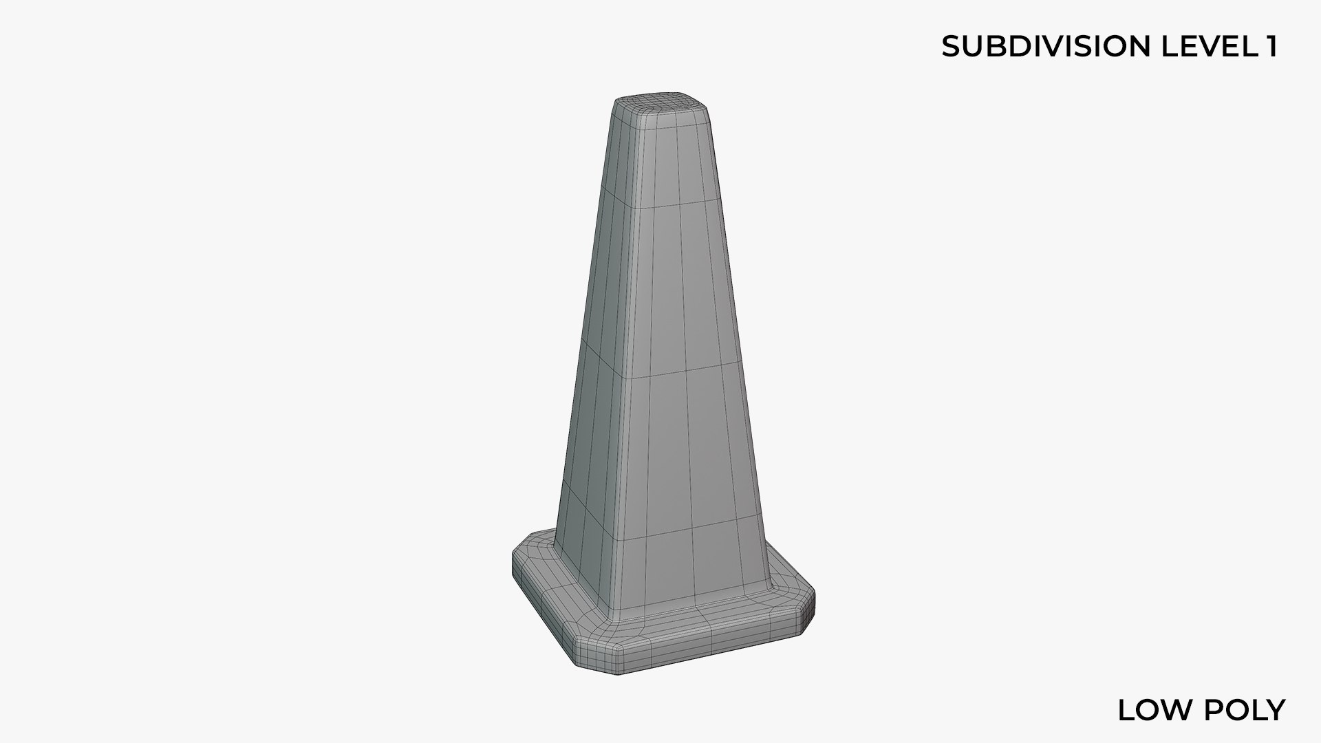 Yellow Closed Top 24 Inch Safety Floor Lamba Cone 3D Model - TurboSquid ...