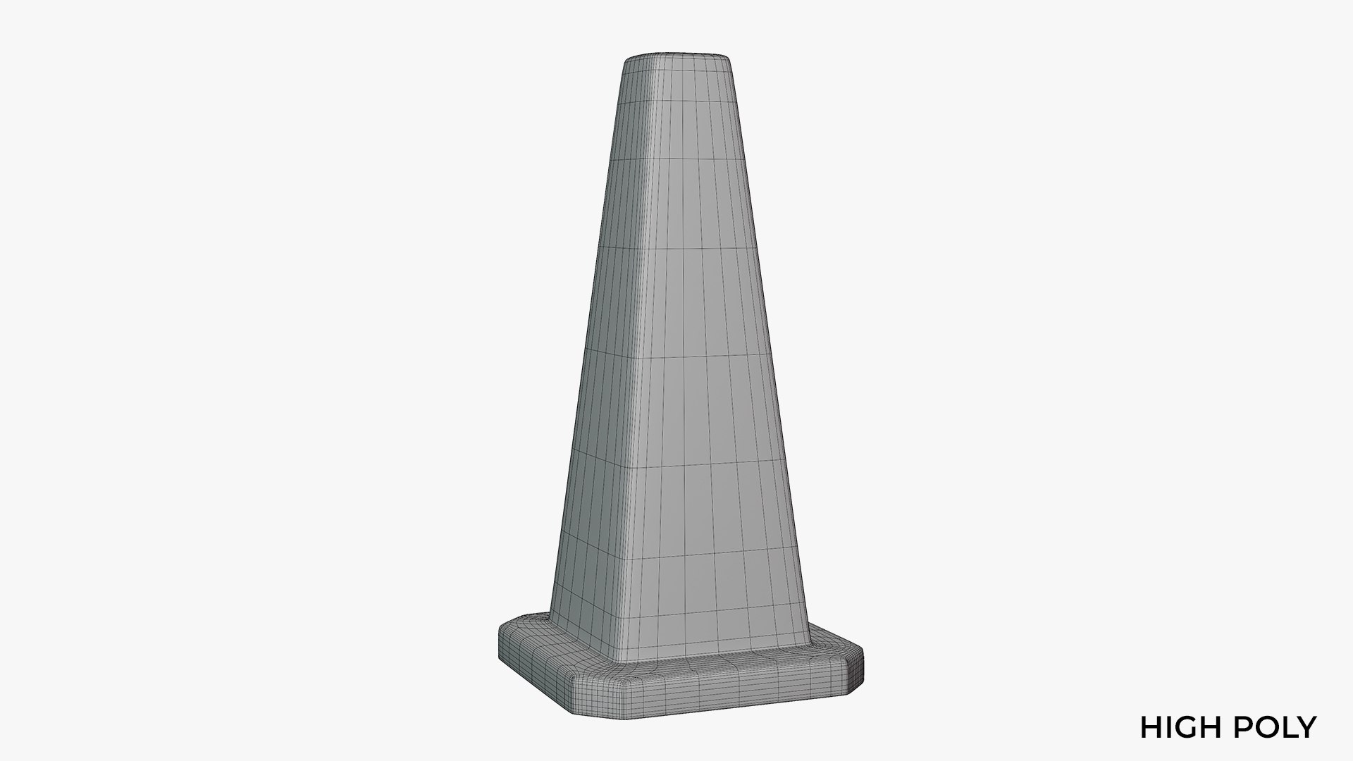 Yellow Closed Top 24 Inch Safety Floor Lamba Cone 3D Model - TurboSquid ...