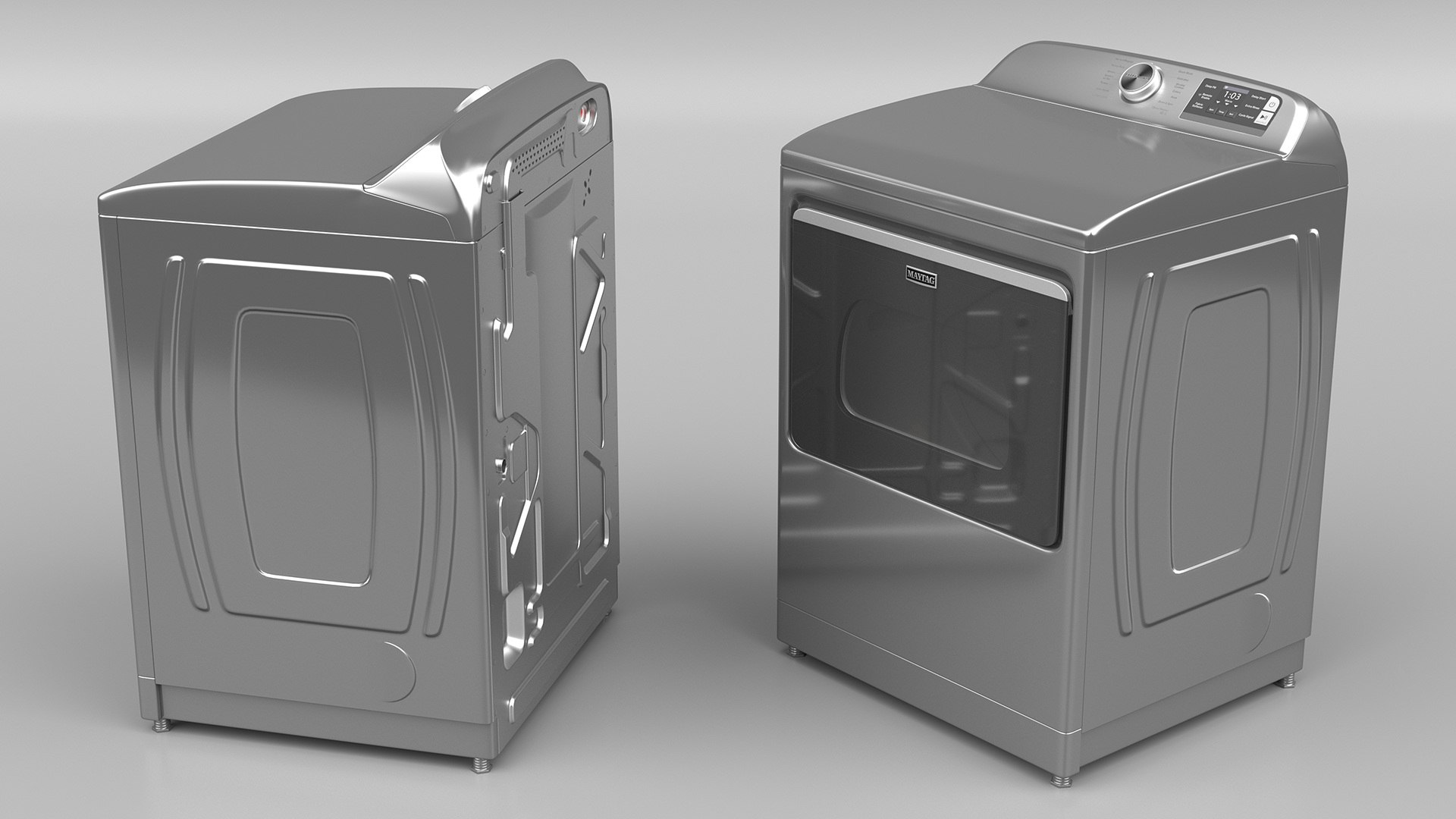 3D Maytag Clothes Dryer Machine Metallic model - TurboSquid 2098702