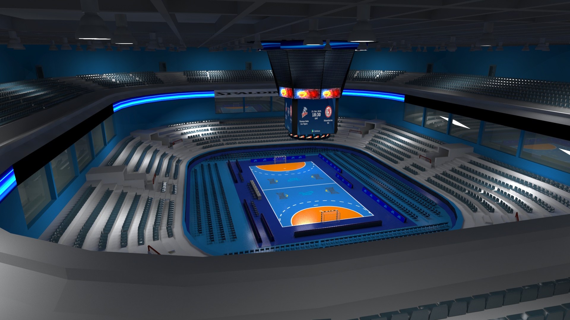 3D Handball Arena Ball Model - TurboSquid 1590315