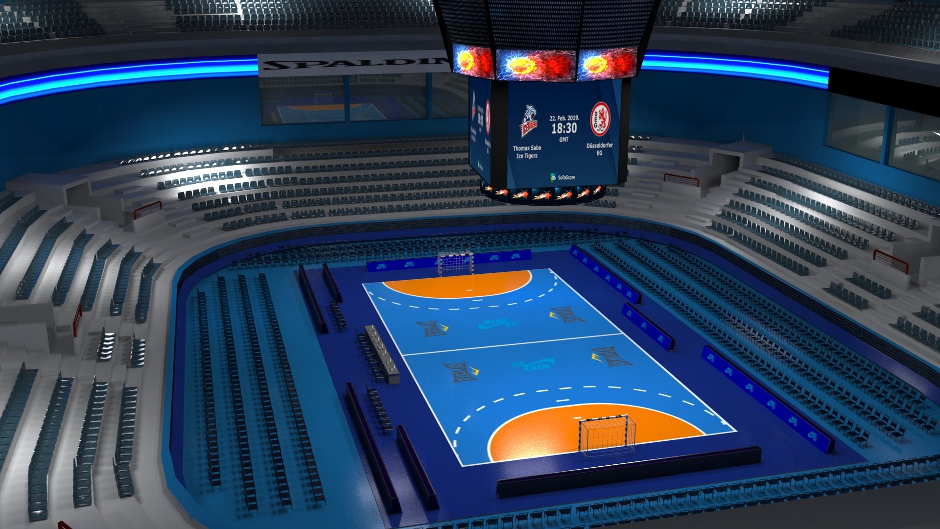 3D Handball Arena Ball Model - TurboSquid 1590315