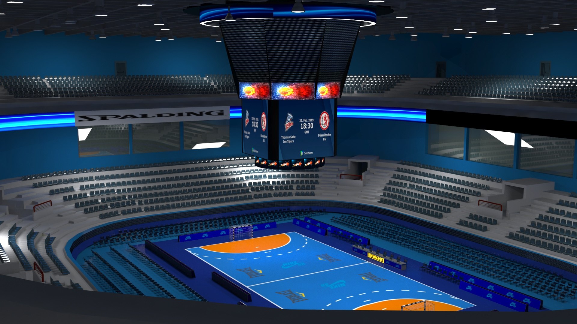 3D Handball Arena Ball Model - TurboSquid 1590315