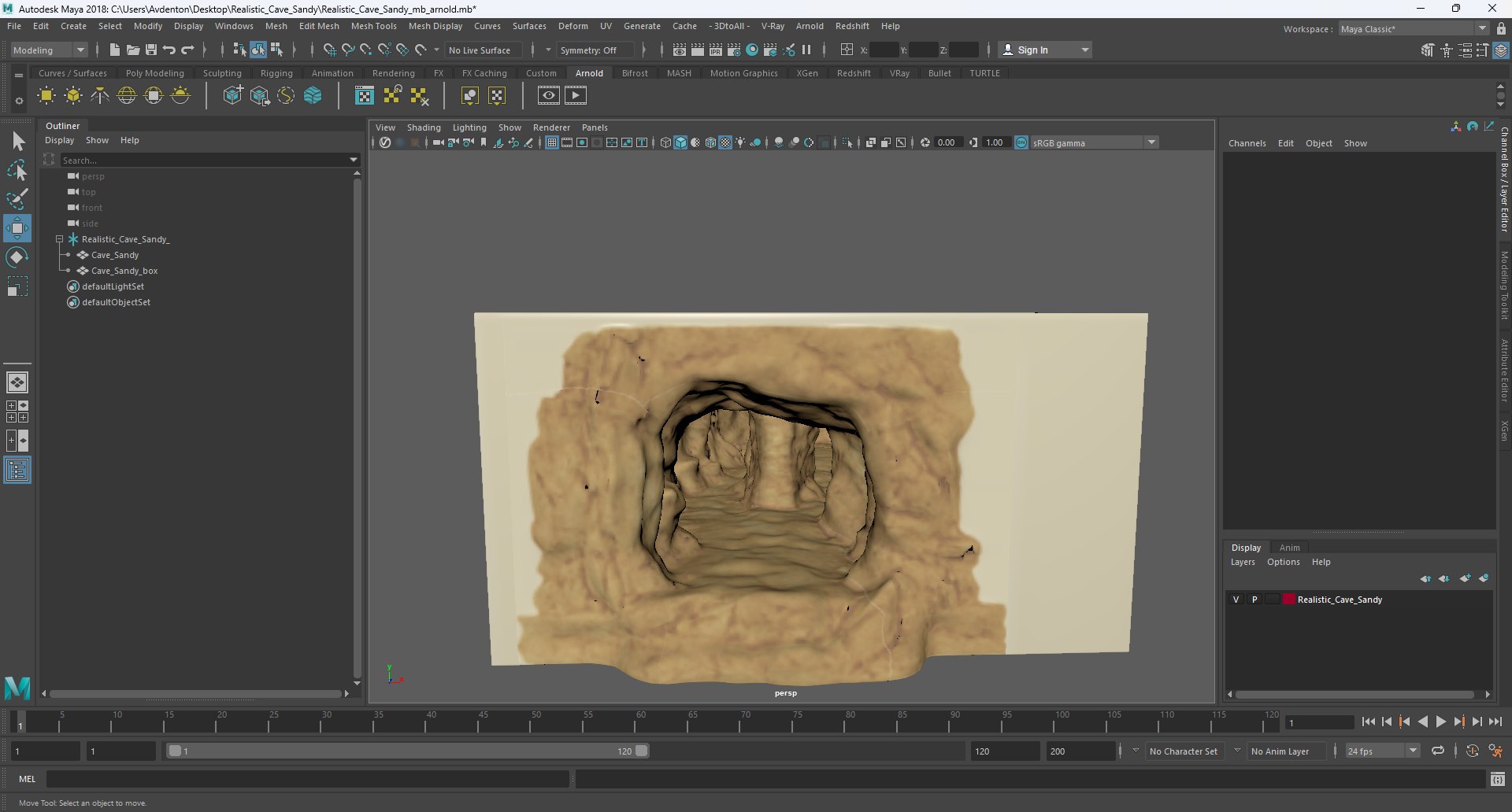 Realistic Cave Sandy Model - TurboSquid 2292744